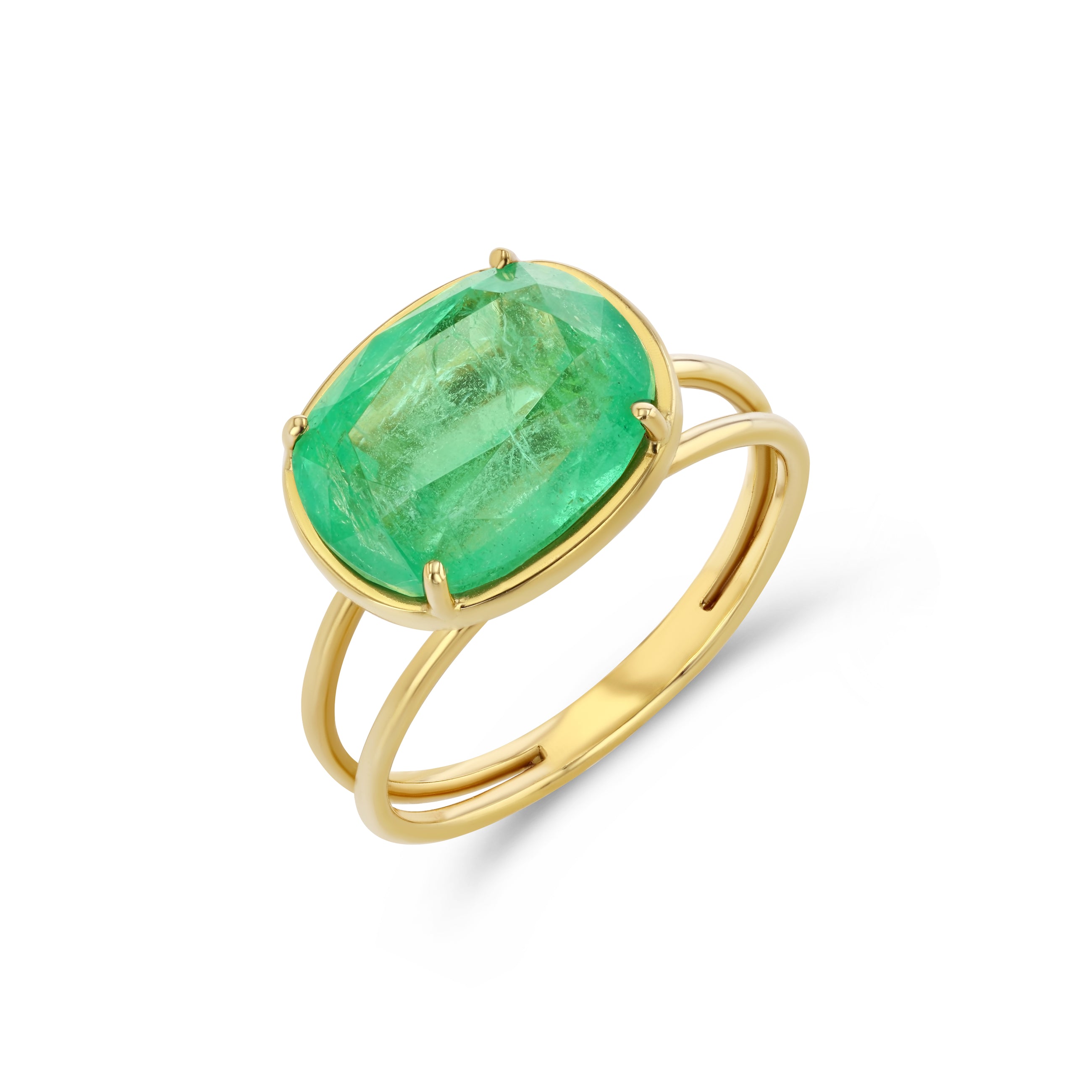 DRØM Oval Emerald Ring